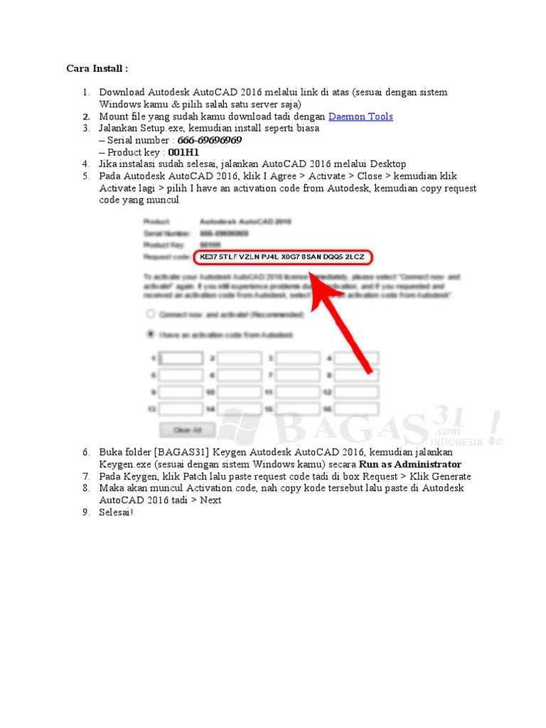 Panduan Instalasi AutoCAD 2016 | PDF