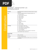 SikaFlex 1A Product Data Sheet | PDF | Concrete | Water