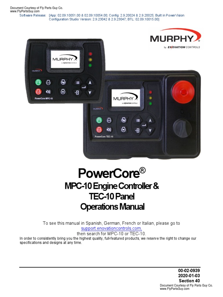 Weichai Murphy Control Panel Combined Operation Manual - 20200103 | PDF ...