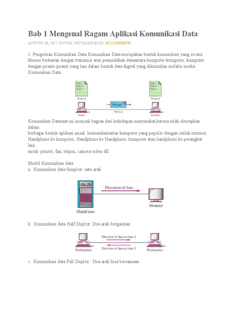 Bab 1 Mengenal Ragam Aplikasi Komunikasi Data - Docx TLJ | PDF