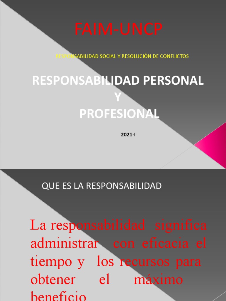 Responsabilidad Personal y Profesional | PDF | Moralidad | Liderazgo