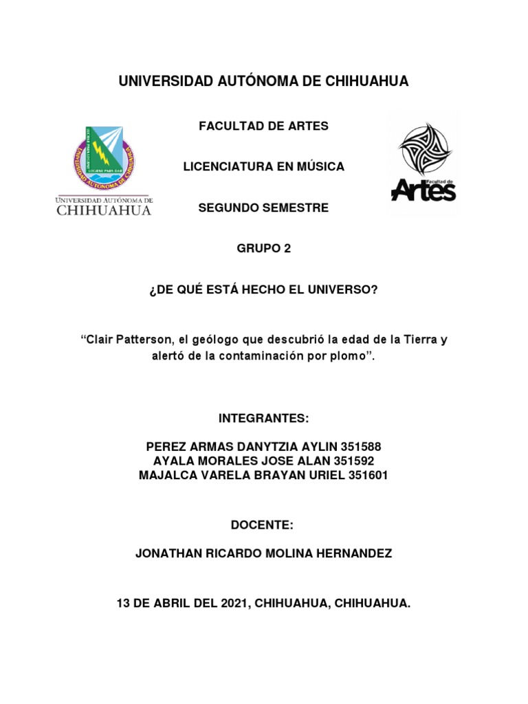 Clair Cameron Patterson | PDF | Datación por radiocarbono | Tierra