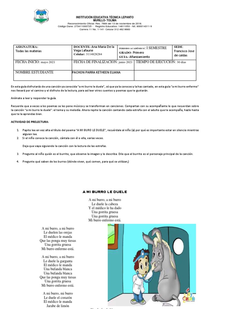 4.guia - Grado-Primero - 2021 - Guia Didactica | PDF