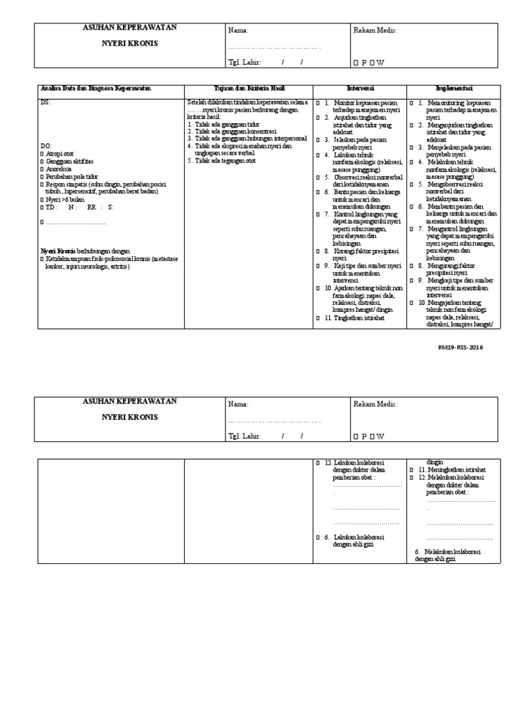 ASKEP Nyeri Kronis | PDF