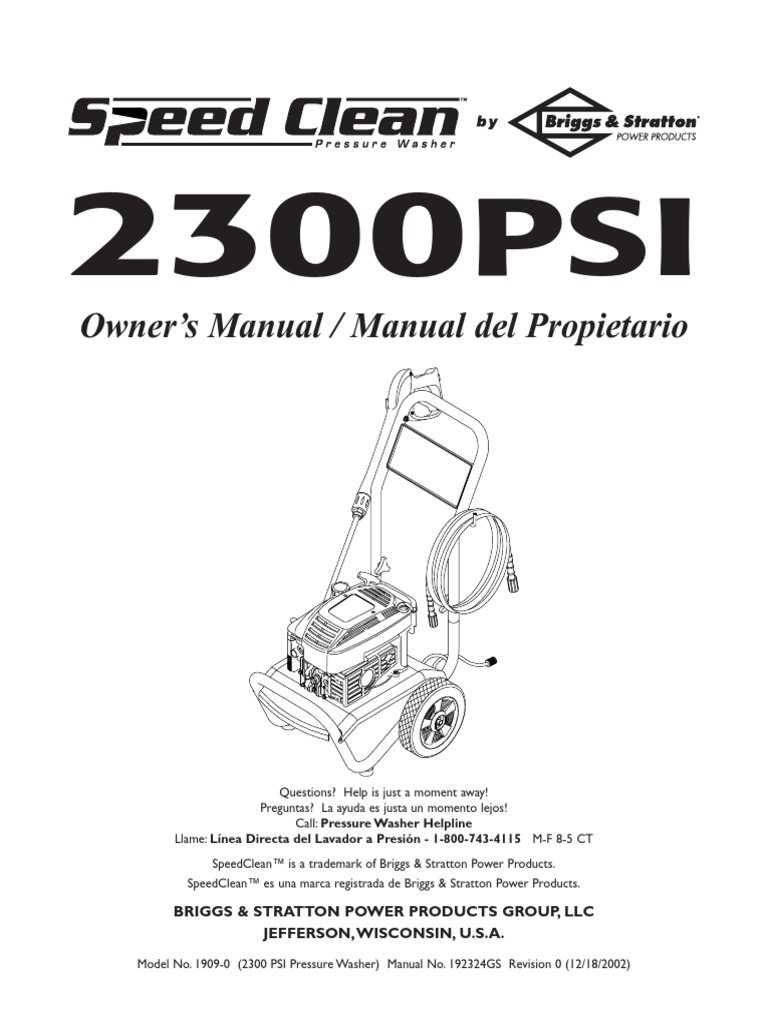 Owner's Manual / Manual Del Propietario: Briggs & Stratton Power ...