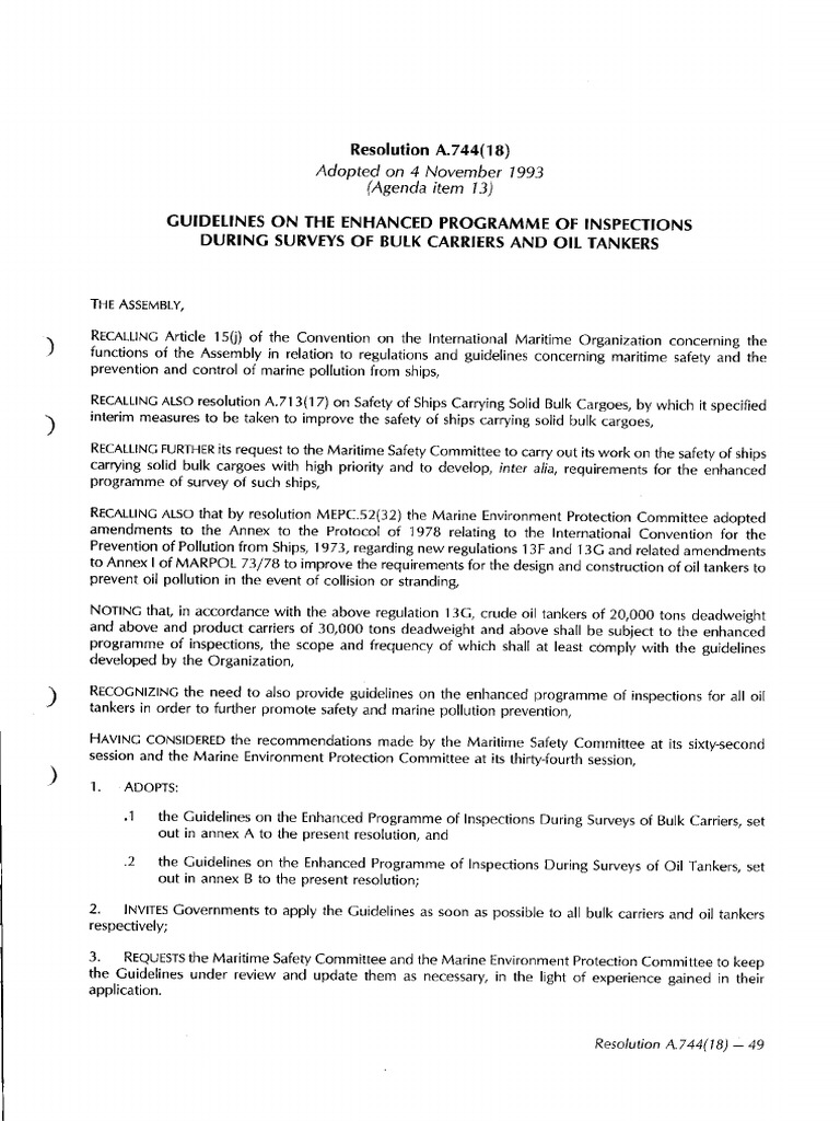 Resolution A.744 | PDF