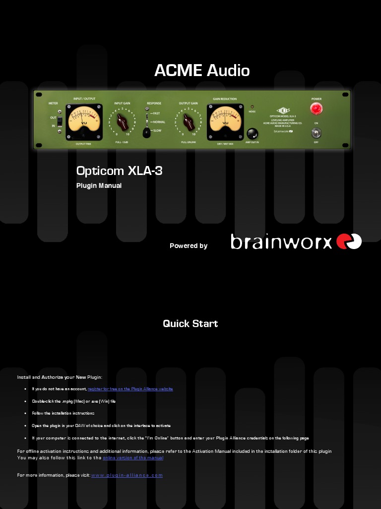 Acme Opticom XLA-3 Manual | PDF | Distortion | Telecommunications ...