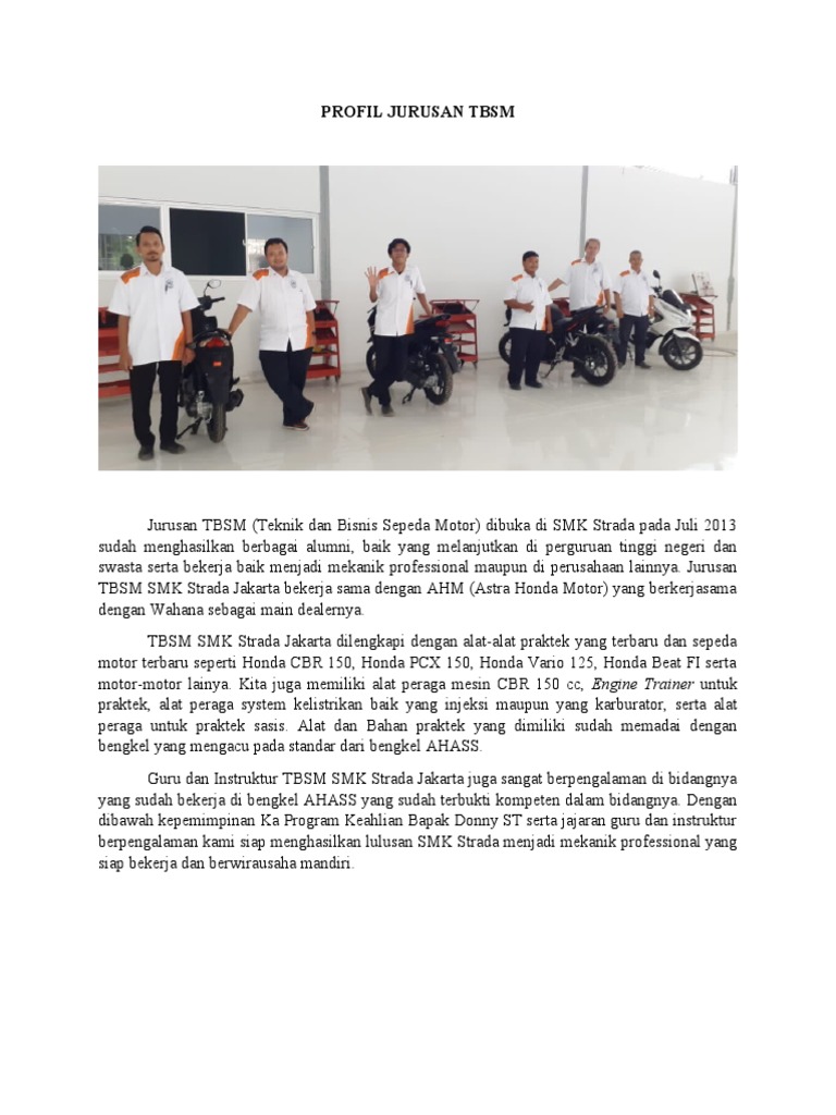 Profil Jurusan Tbsm Pdf