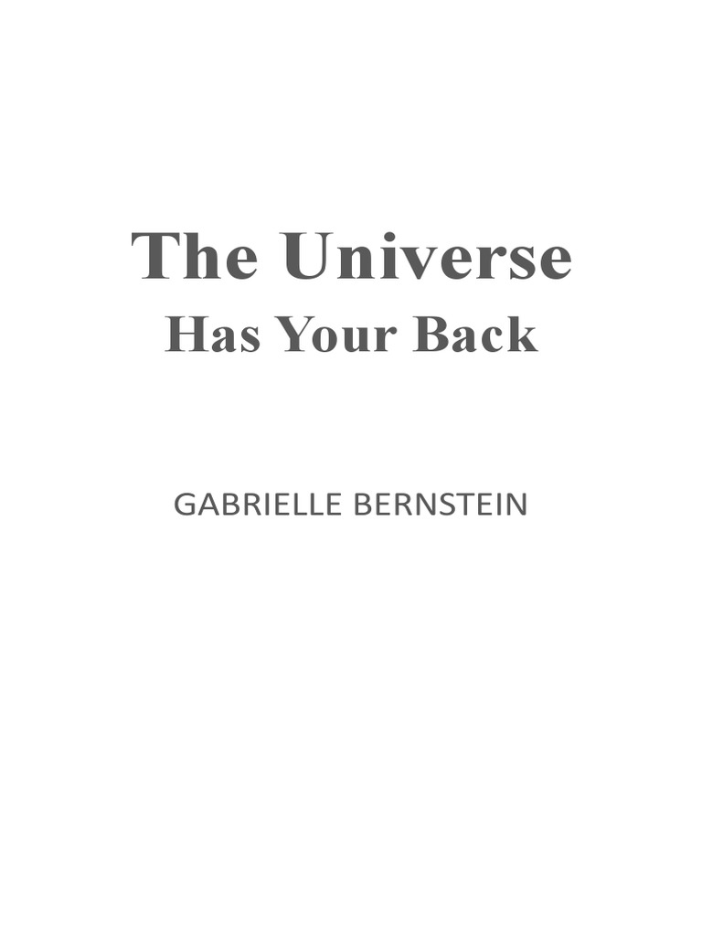 The Universe Has Your Back Summary | PDF | Perception | Faith