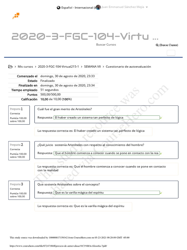 Ejercicio de Autoevaluaci N Filosofia 7 PDF | PDF | Lógica | Metafísica