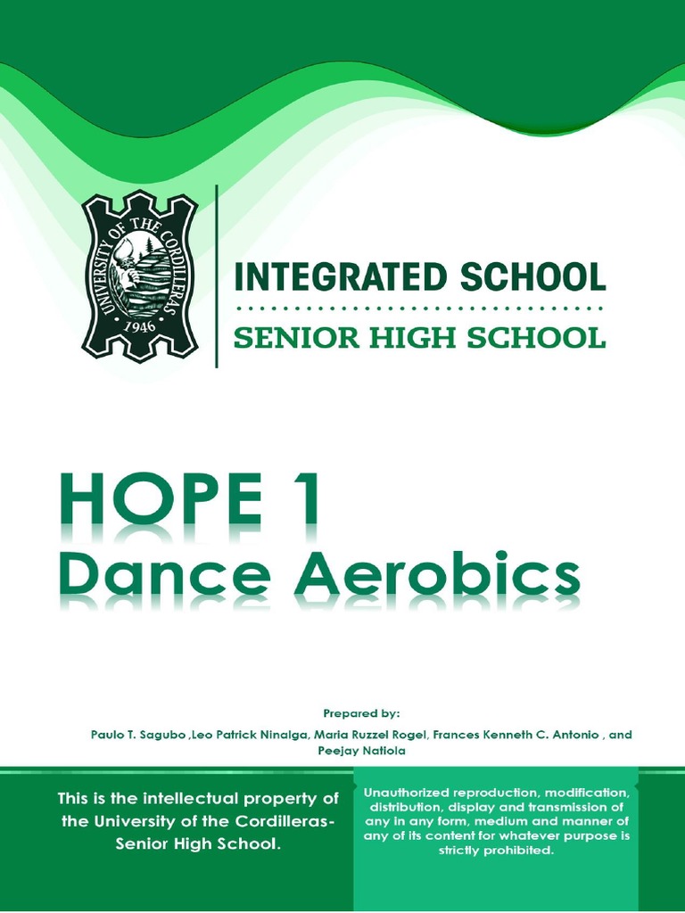HOPE 1 Dance Aerobics Grade Level/Section: Grade 11 Subject Teacher ...