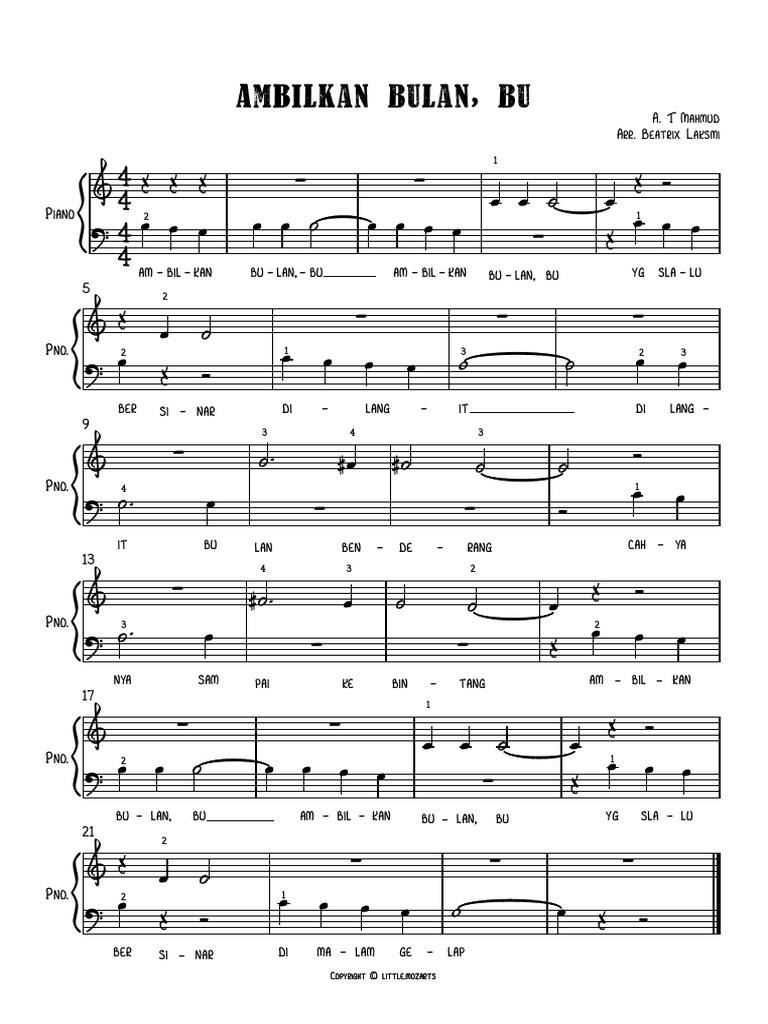 Ambilkan Bulan, Bu - Full Score | PDF