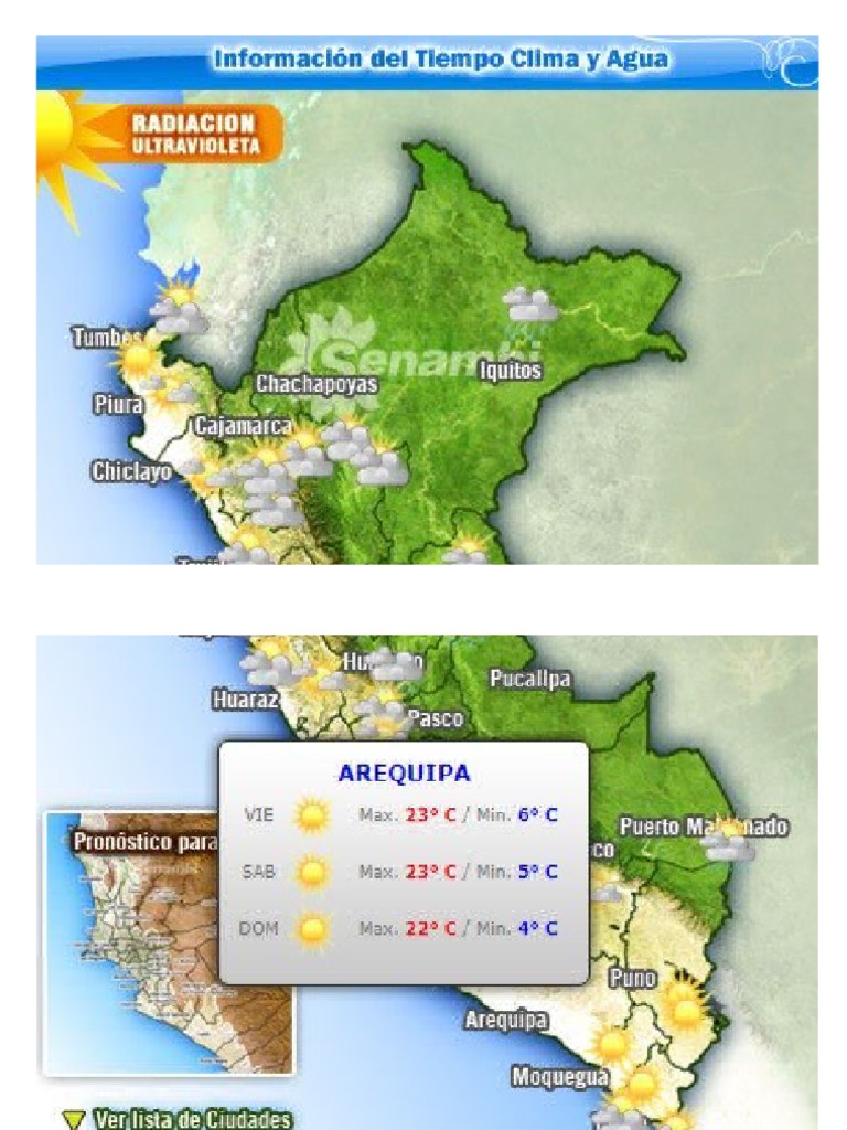 Mapa Metereologico Del Peru | PDF
