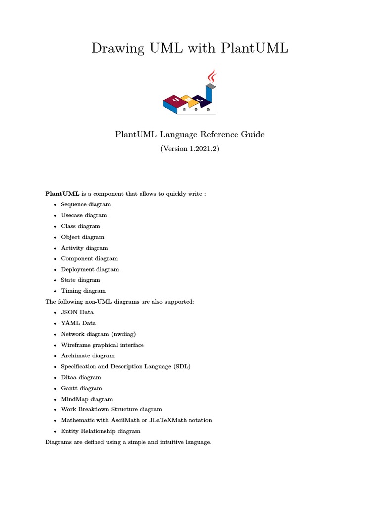 PlantUML Language Reference Guide en | PDF | Method (Computer Programming) | Class (Computer ...