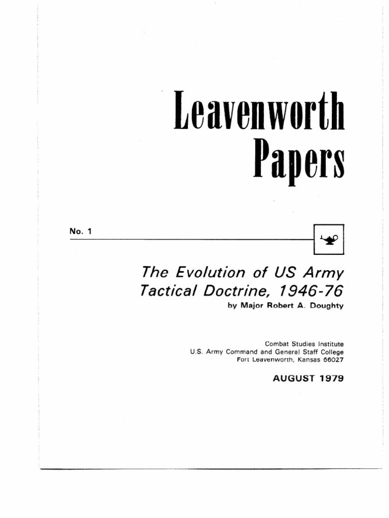 Evolution of The Us Army Tactical Doctrine, 1946-76 | PDF | Tanks ...