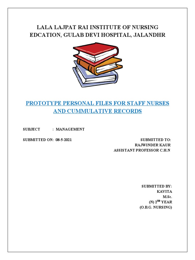 Prepare Prototype Personal Files For Staff Nurses 2 | PDF | Nursing ...