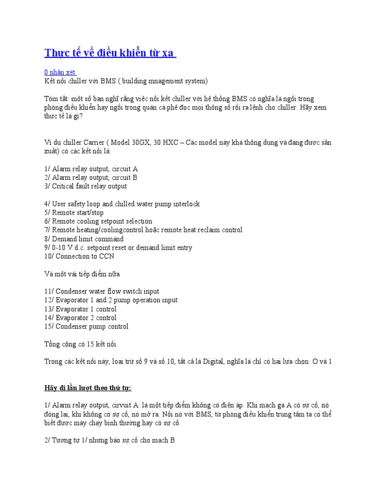 BMS Chiller | PDF