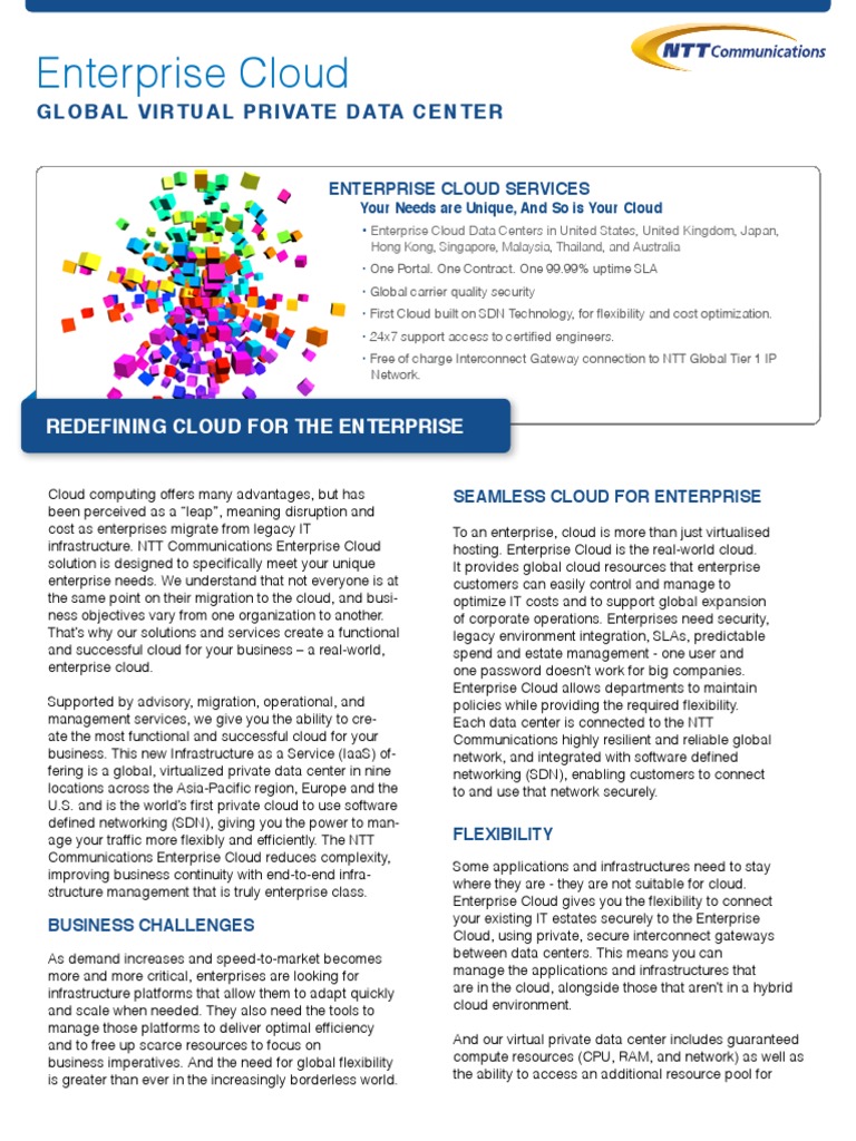Enterprise Cloud: Global Virtual Private Data Center | PDF | Cloud ...