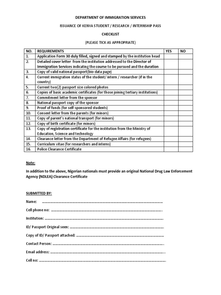 Student Pass Checklist | PDF | Government And Personhood | Government
