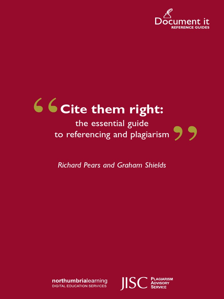 Cite Them Right Reference Guide | PDF | Plagiarism | Citation