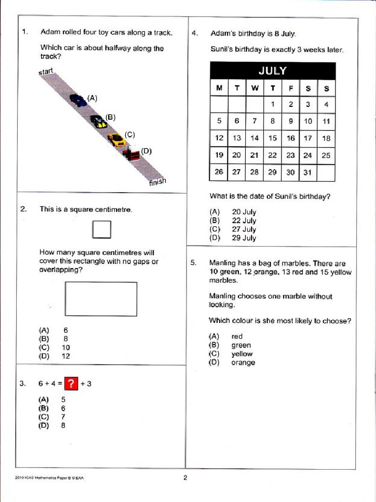2010 ICAS Mathematics Paper B | PDF