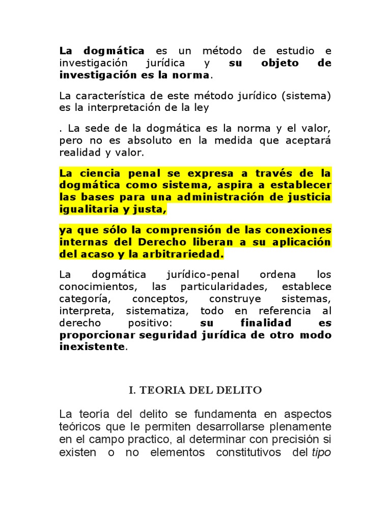 La Dogmática Es Un Método de Estudio e Investigaci | PDF