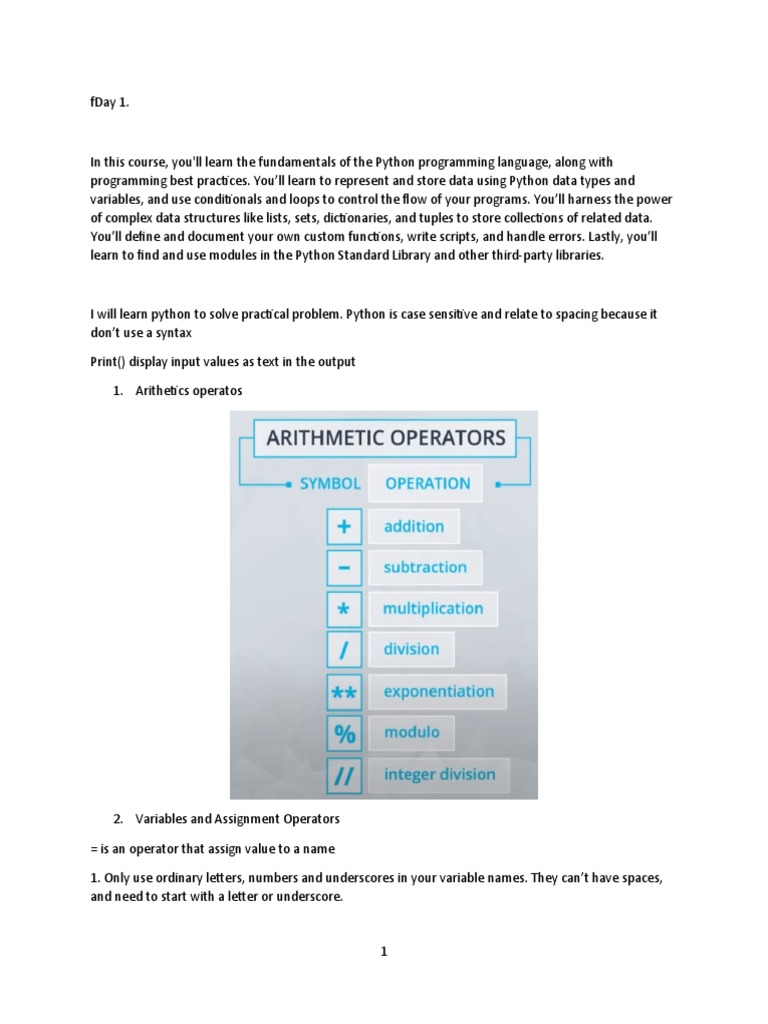 100 Days Python | PDF | Control Flow | Parameter (Computer Programming)