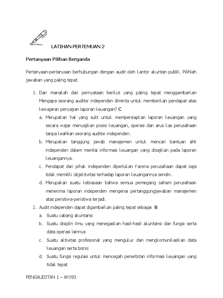 Latihan Pertemuan 2 | PDF