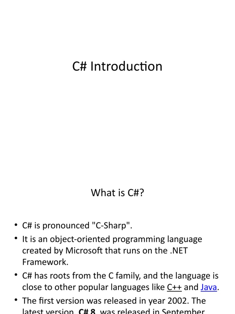 C Sharp | PDF | C Sharp (Programming Language) | Integer (Computer Science)