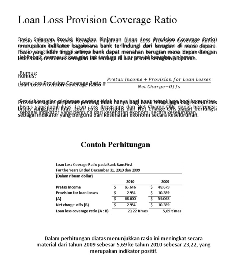 Loan Loss Coverage Ratio | PDF