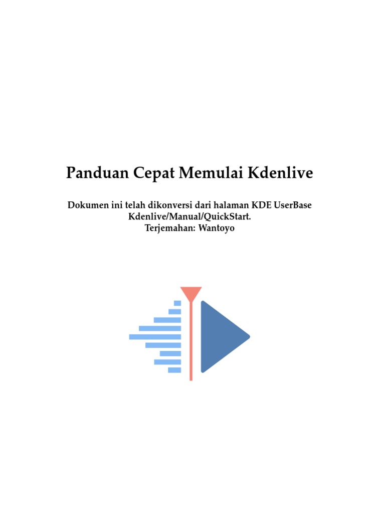 Panduan Memulai Kdenlive dengan Cepat | PDF