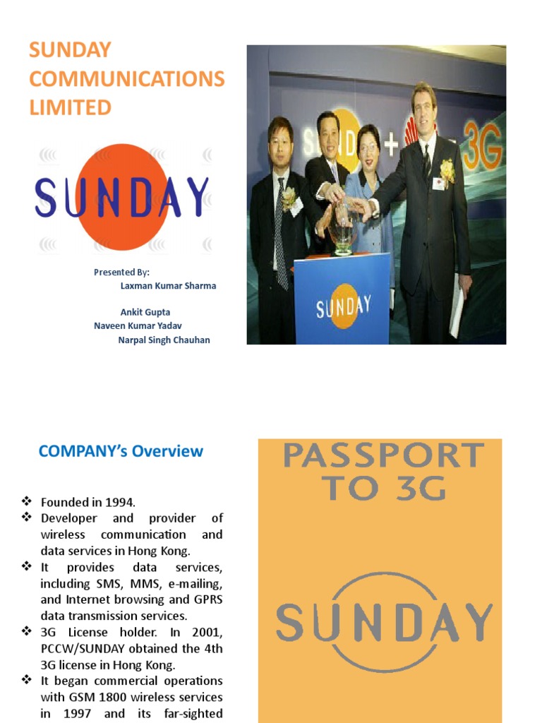 Sunday Communications Limited 34173892 | PDF | Business | 3 G