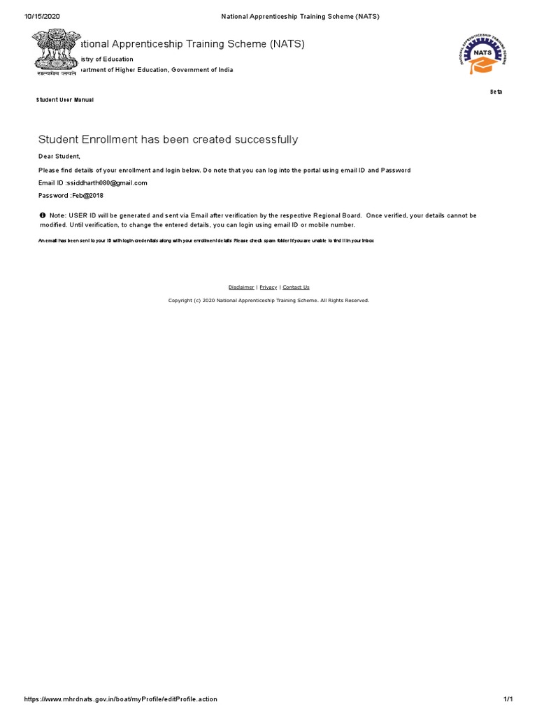 National Apprenticeship Training Scheme (NATS) | PDF