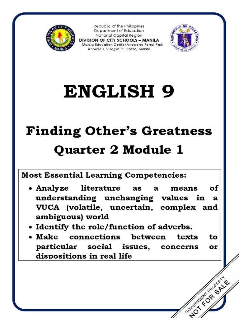 English 9 q2 Mod1 | PDF