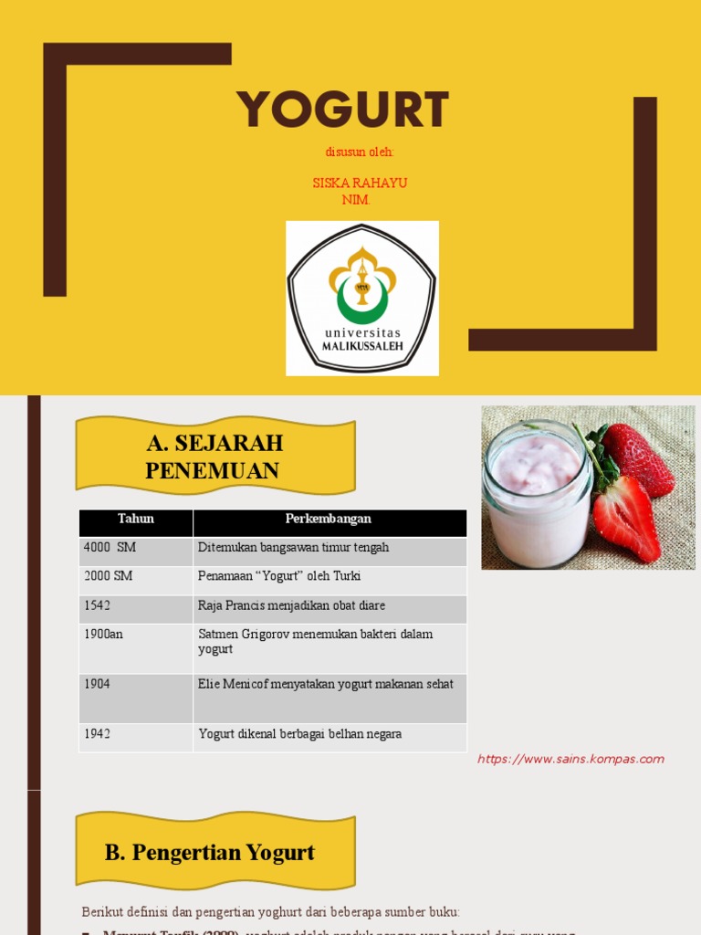 SEJARAH DAN PROSES PEMBUATAN YOGURT | PDF