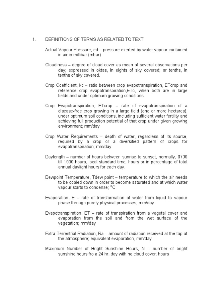 Modified Penman Method Overview | PDF | Evapotranspiration | Water Vapor