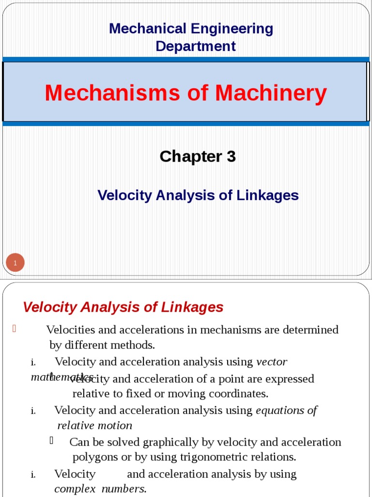 Chapter Three Velocity Analysis | PDF | Velocity | Euclidean Vector
