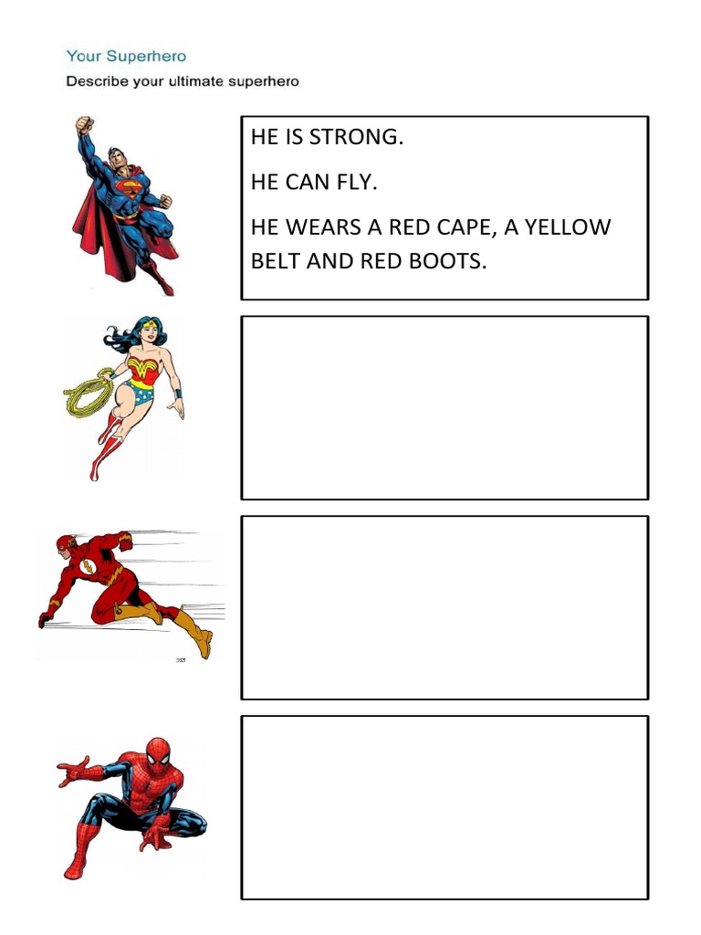 Unit 5 Describe A Superheroe | PDF