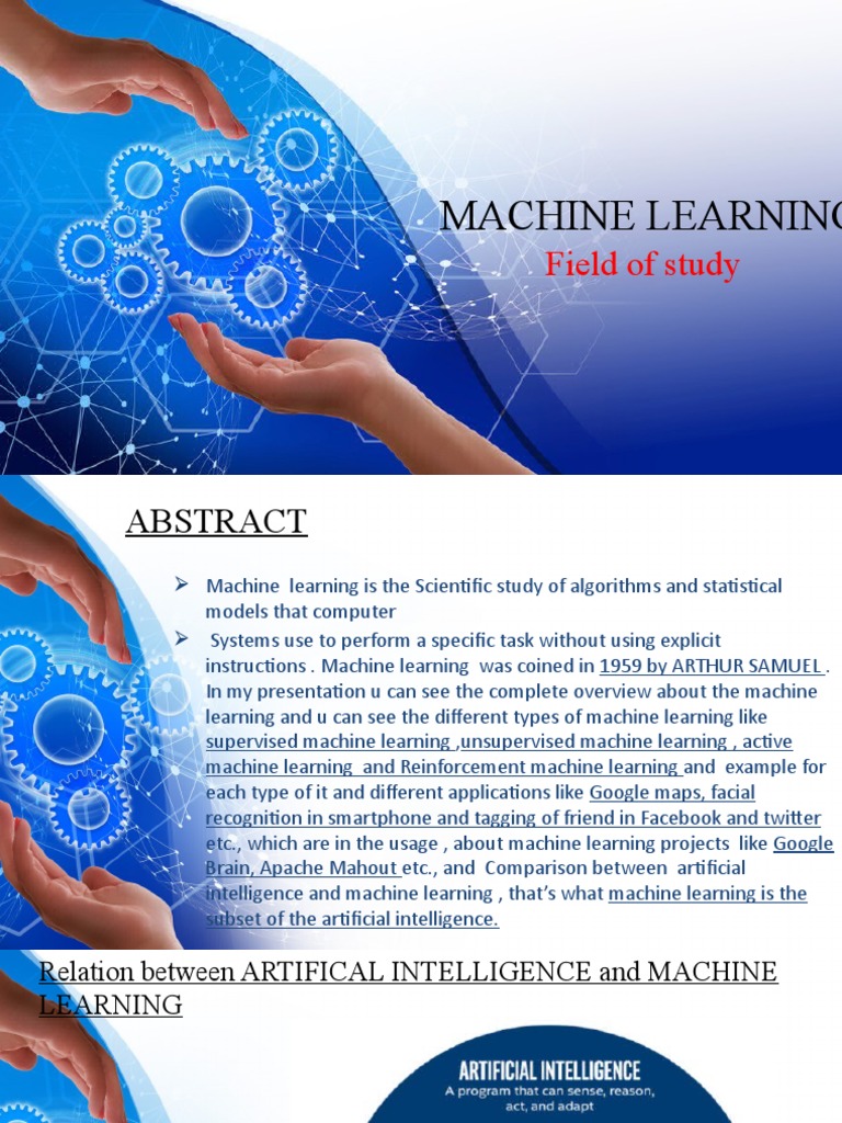 Machine Learning: Field of Study | PDF | Machine Learning | Artificial ...