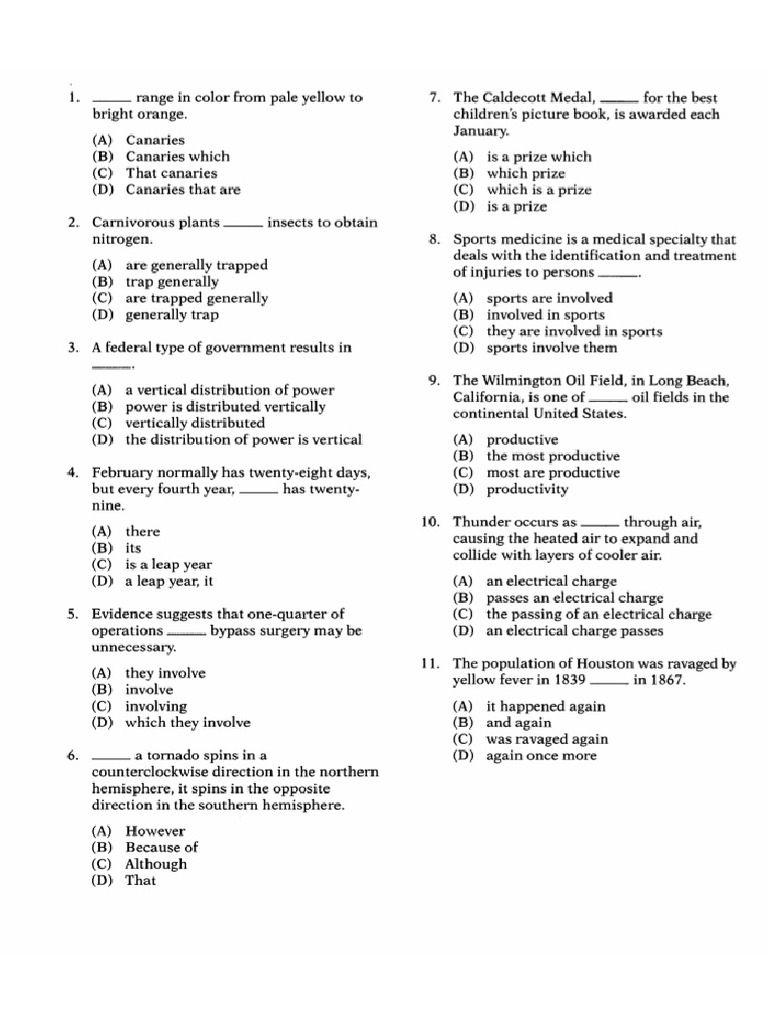 Practice Test - 04 - Grammar - Privateonline | PDF