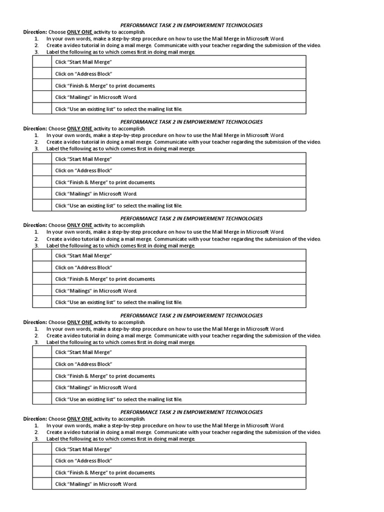 Performance Task 2 Las 2 E Tech Pdf Microsoft Word Microsoft