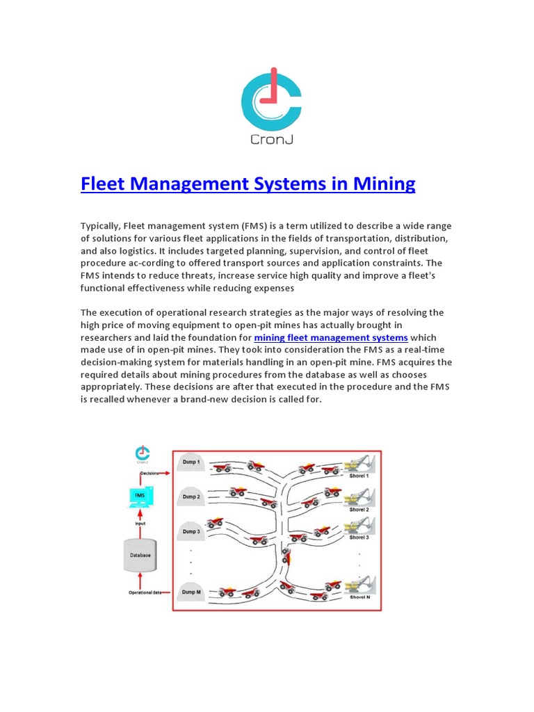 Fleet Managemnt System in Mining | PDF