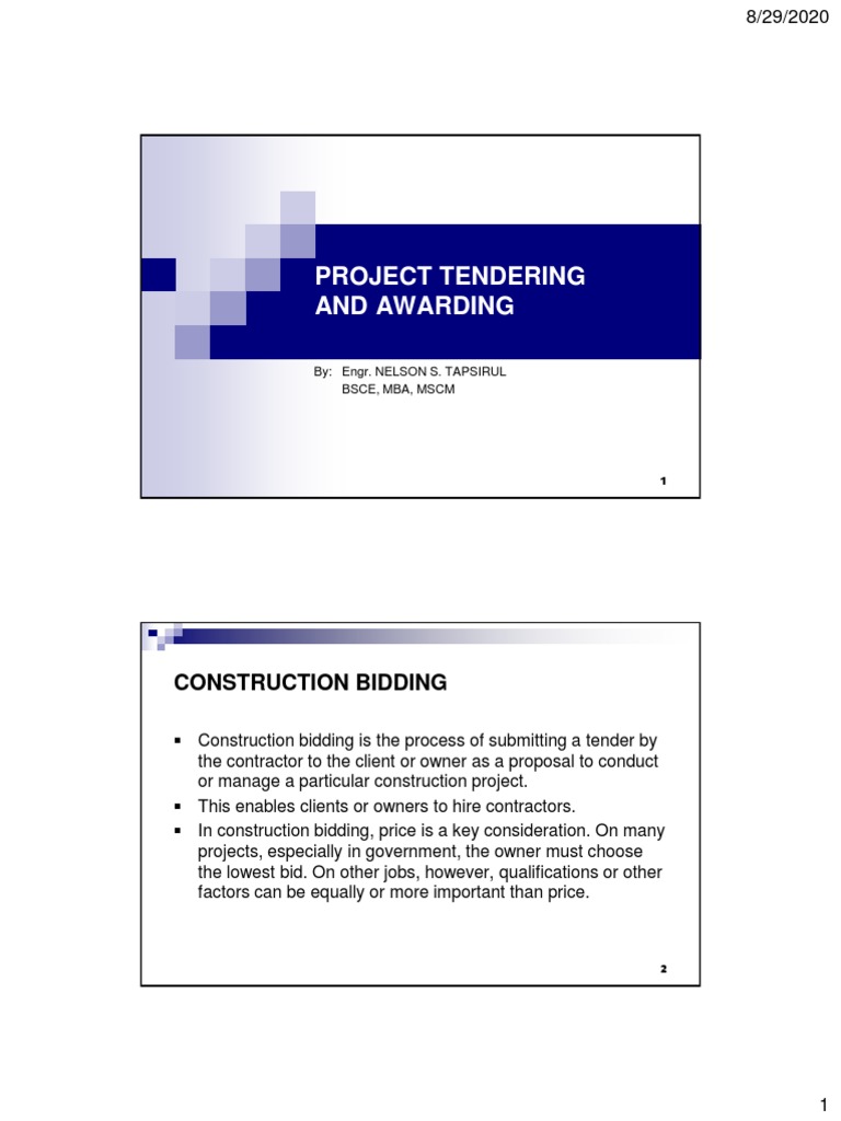 Construction Bidding Process Explained | PDF | Construction Bidding ...