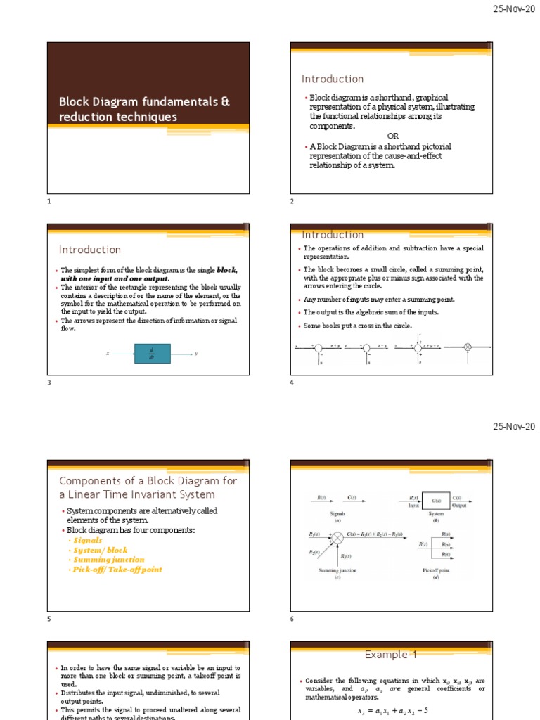 bLOCK DIAGRAM Handoutsa | PDF | Control Theory | Feedback