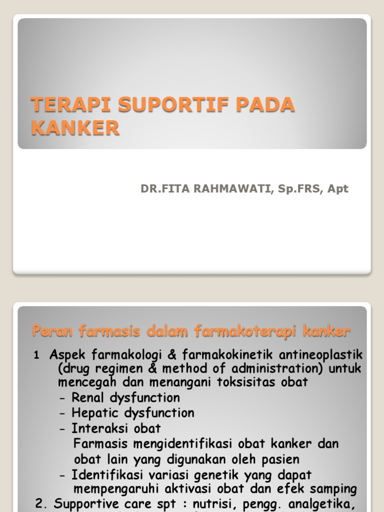 S1 Onkologi Supportive Care | PDF | Pengembangan Diri | Kesehatan Holistik