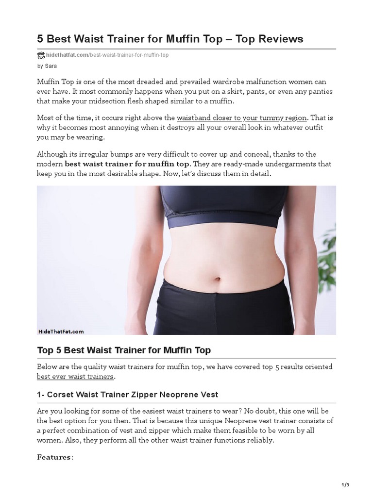 Top 5 Waist Trainers for Muffin Top | PDF | Undergarment | Natural Rubber