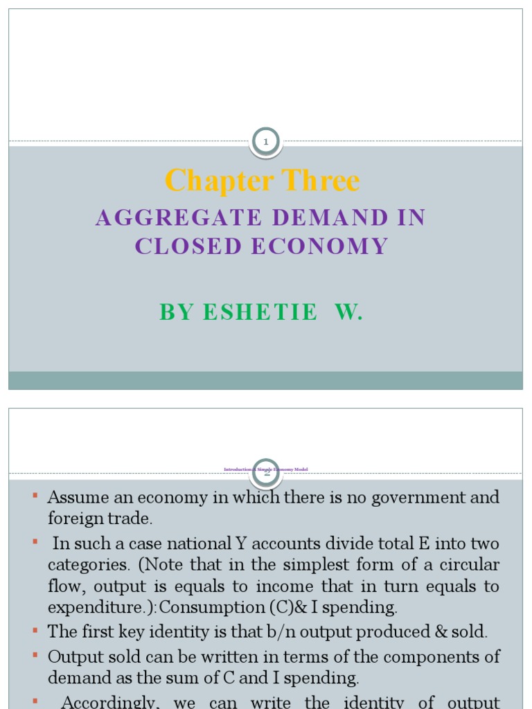 Chapter Three: Aggregate Demand in Closed Economy | PDF | Fiscal Multiplier | Government Budget ...
