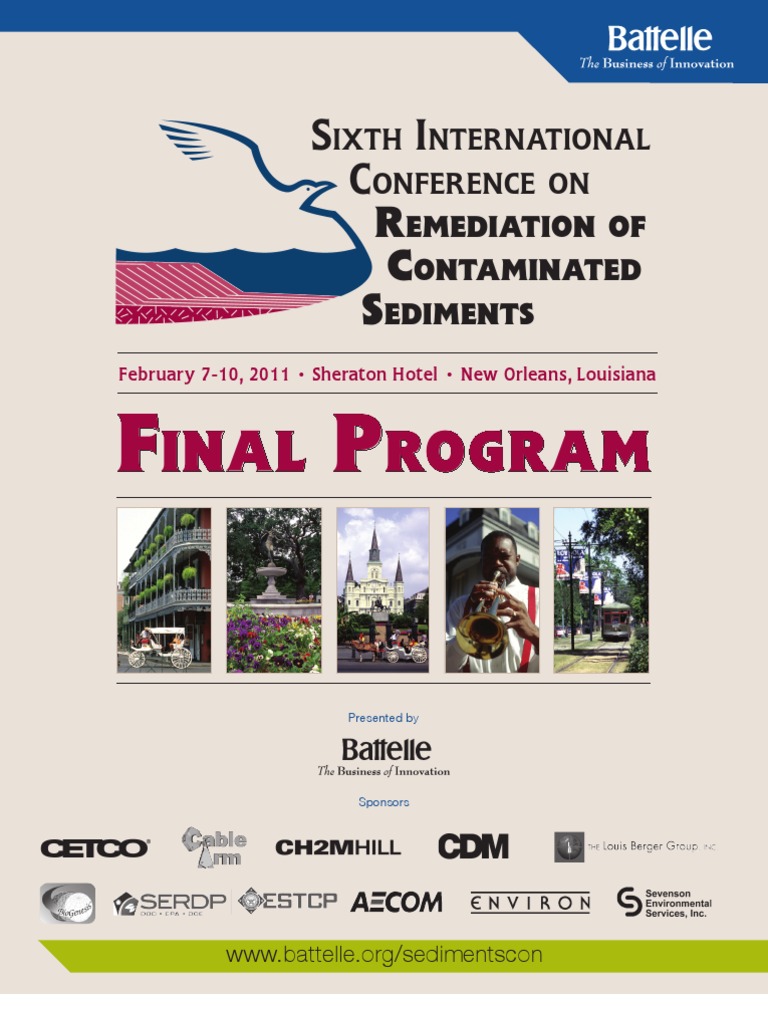 Finalprogram Battelle Sediments Conf 2011 | PDF | Environmental ...