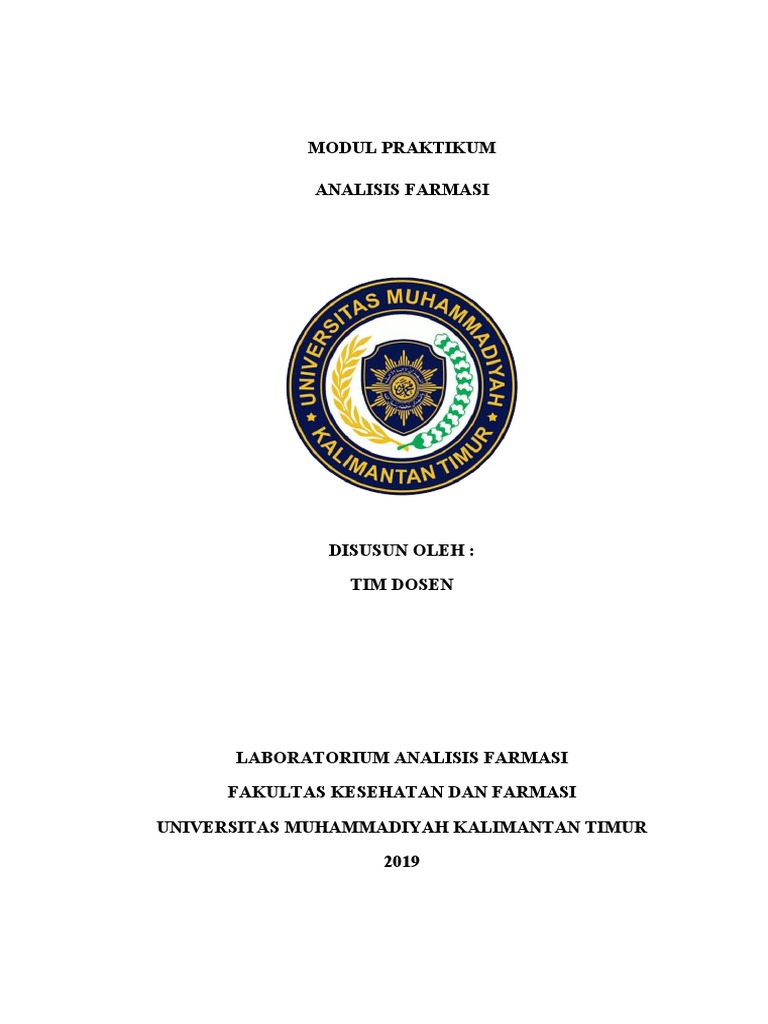 Modul Praktikum Analisis Farmasi | PDF