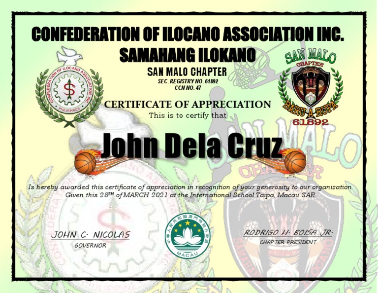 Confederation of Ilocano Association Inc. Samahang Ilokano: John Dela ...